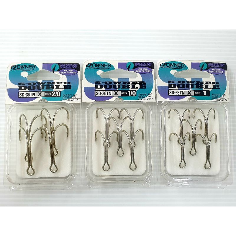 OWNER DOUBLE HOOK SD36TN 5632 # MATA DUA JUMP FROG HOOK | Shopee Malaysia