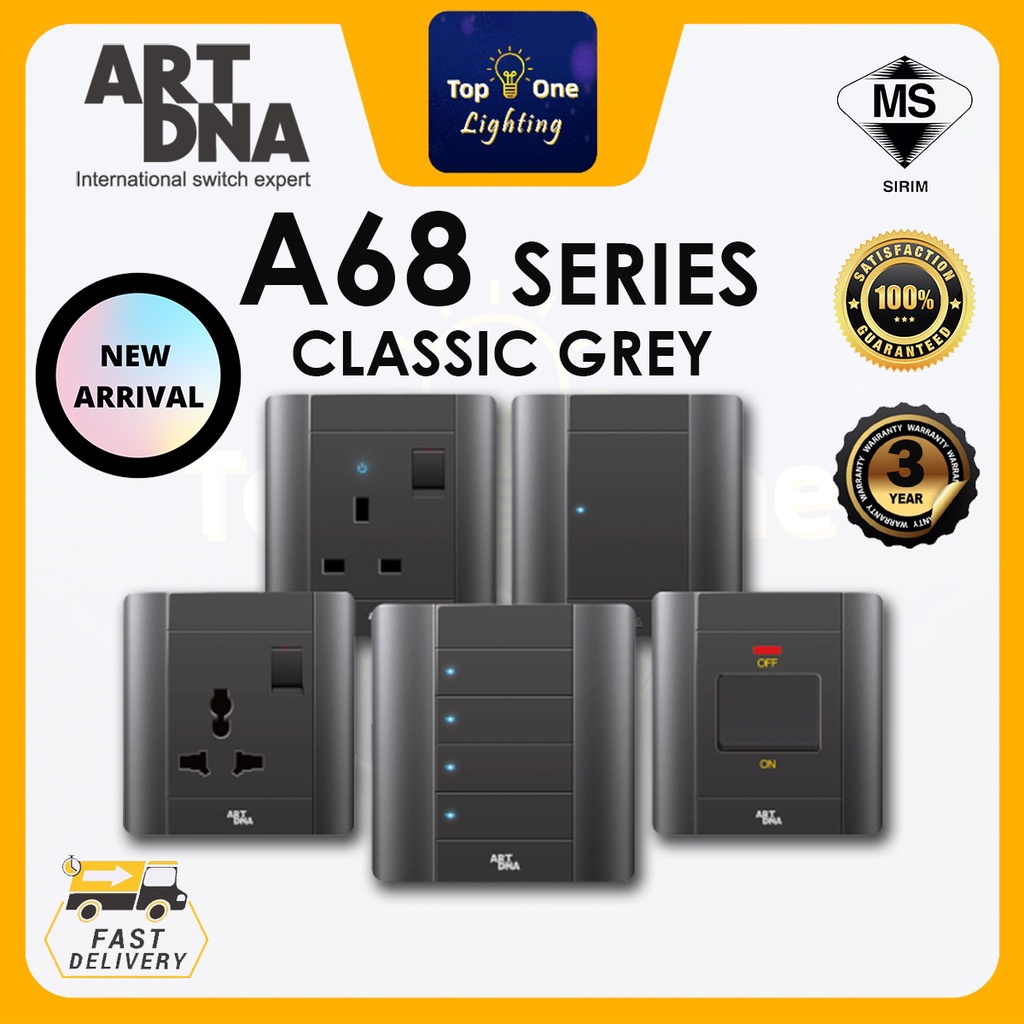 ART DNA A68 CLASSIC GREY SERIES (SWITCHES) *SIRIM | Shopee Malaysia