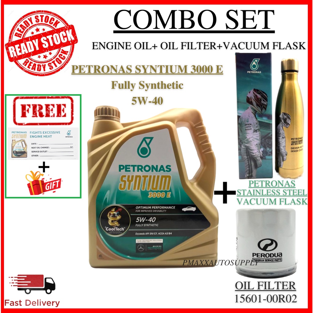 Petronas Syntium 3000 E 5W40 NEW PACKING SN/CF Fully Synthetic Engine ...