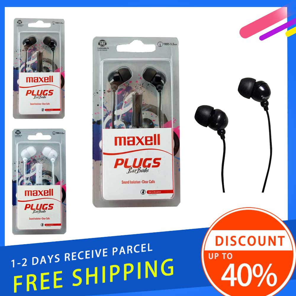 🔥Ready Stock🔥Built-in Maxell Microphone In-Ear Buds with Black for ...