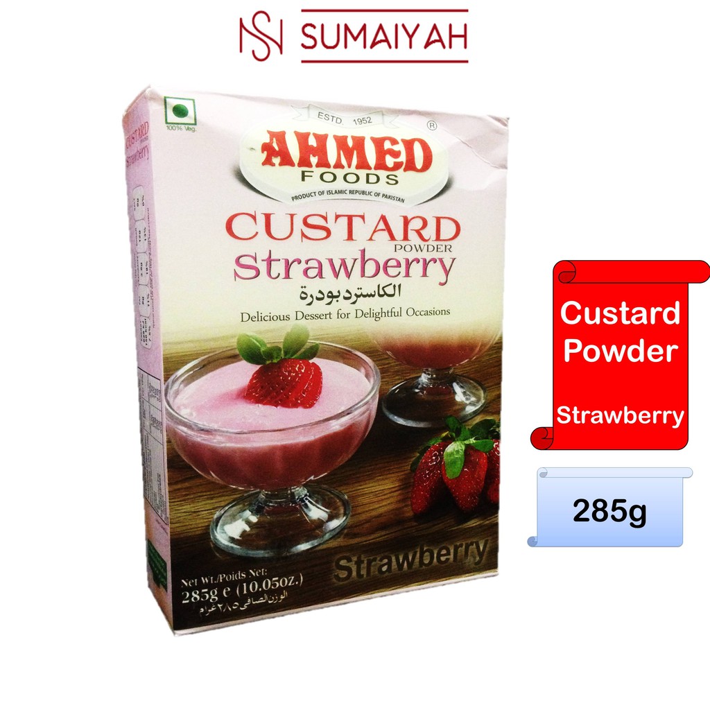 AHMED FOODS Strawberry Custard Powder 285g | Tepung kastard perasa ...