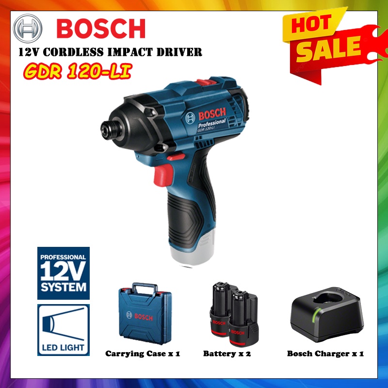 BOSCH GDR 120-LI PROFESSIONAL Cordless Impact Driver GDR120-LI | Shopee ...
