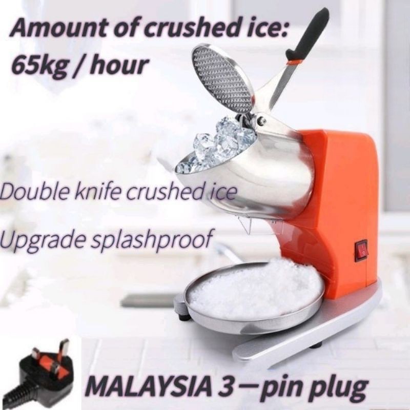 MD SINAR ELECTRIC ICE SHAVER ICE CRUSHER MACHINE ( DOUBLE BLADE) MESIN ...