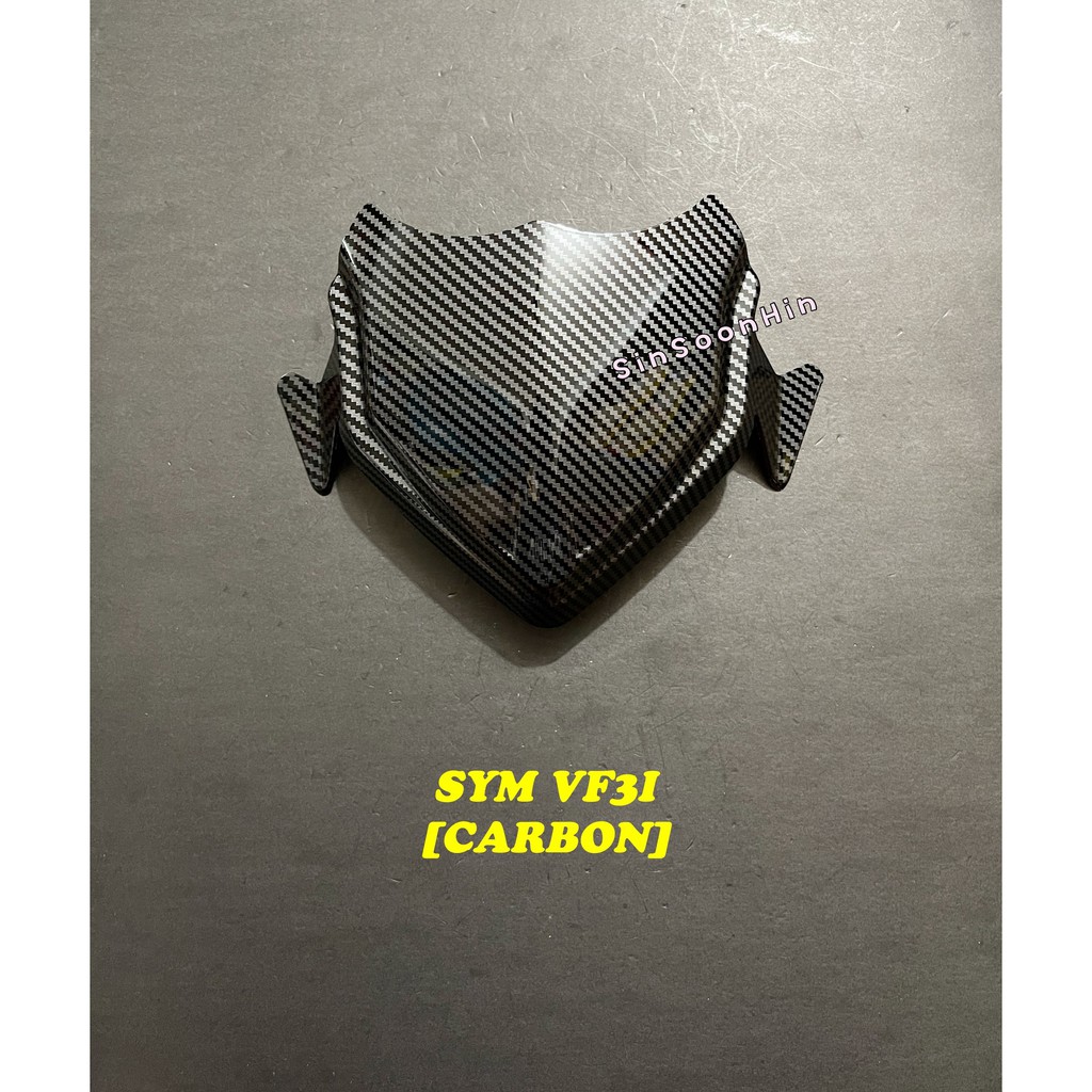 SYM VF3I Cowling Lens Visor Windshield [ CARBON / BLACK ] # cermin ...