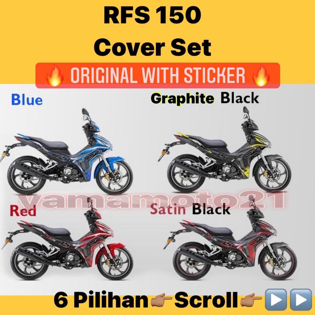 BENELLI RFS150 COVER SET WITH STIKER (OE) ORIGINAL // RFS150I BODY ...