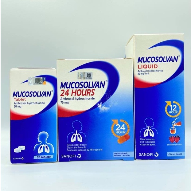 Mucosolvan (Ambroxol hydrochloride) tablet 30mg/Capsule 75mg 24 hours ...