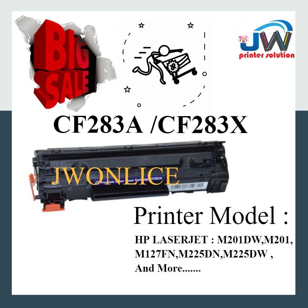 CF283A 83A 283a 283x Compatible Toner 283 HP Laser MFP M125 M127 M127fn ...