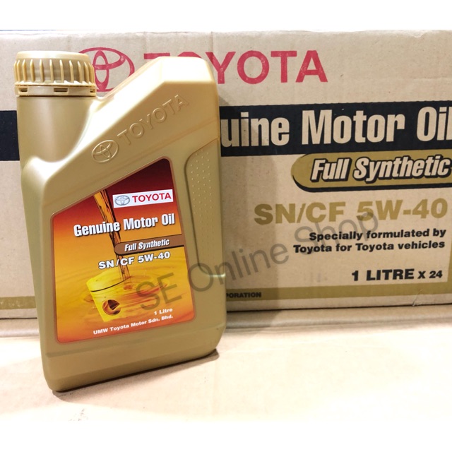 Toyota Engine Oil 5w40 1Litre Full Synthetic Enjin Oil Fully Synthetic Minyak Hitam kereta 1L ...