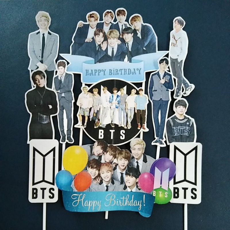 Cake Topper BTS Theme | Shopee Malaysia
