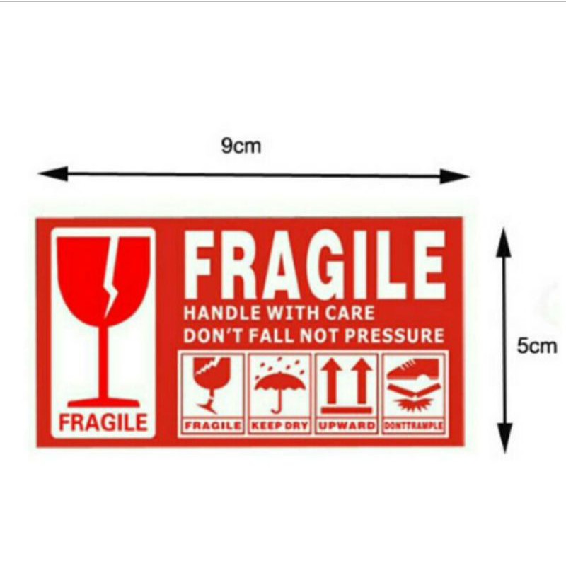 [Fast Ship] Fragile Sticker Fragile Sticker Poslaju Fragile Sticker ...