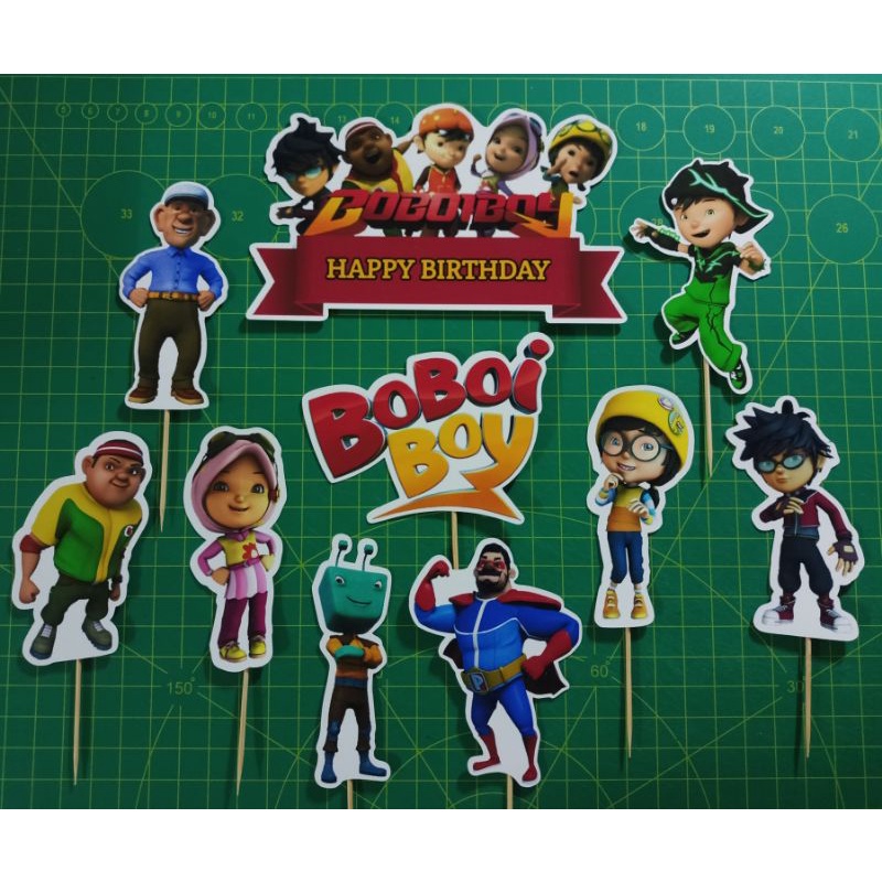 BOBOIBOY CAKE TOPPER (FREE ADD NAME) | Shopee Malaysia