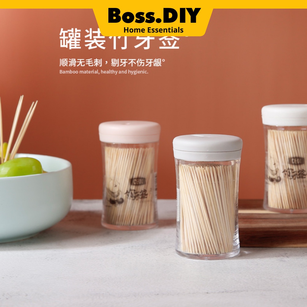 300pcs/bottle Bamboo Toothpick Disposable Toothpick Tooth Stick Fruit ...