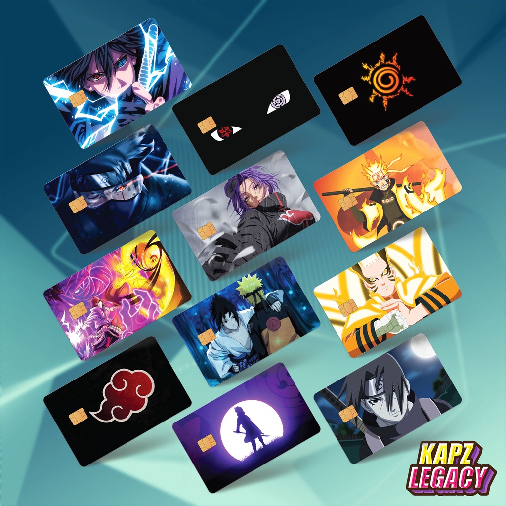 KapzLegacy Naruto Boruto Shippuden Anime ATM Bank Sticker Card Cover ...