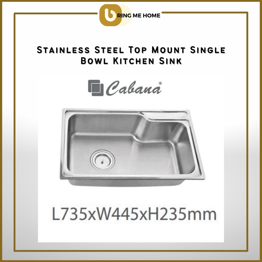 CABANA CKS813 Sinki Stainless Steel Sink Top Mount Sink Kitchen Sink ...