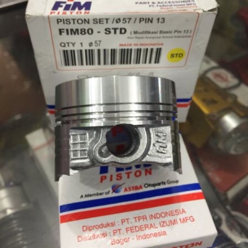 Raw racing piston kit FIM pin 13 14 15 diameter 57 57.5 58 58.5 59 59.5 ...