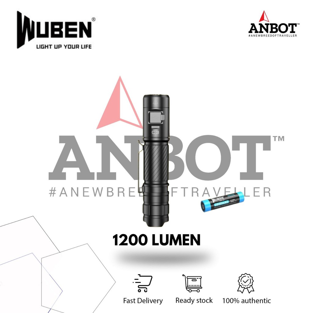 WUBEN C3 1200 Lumens Portable Rechargeable Waterproof EDC LED ...