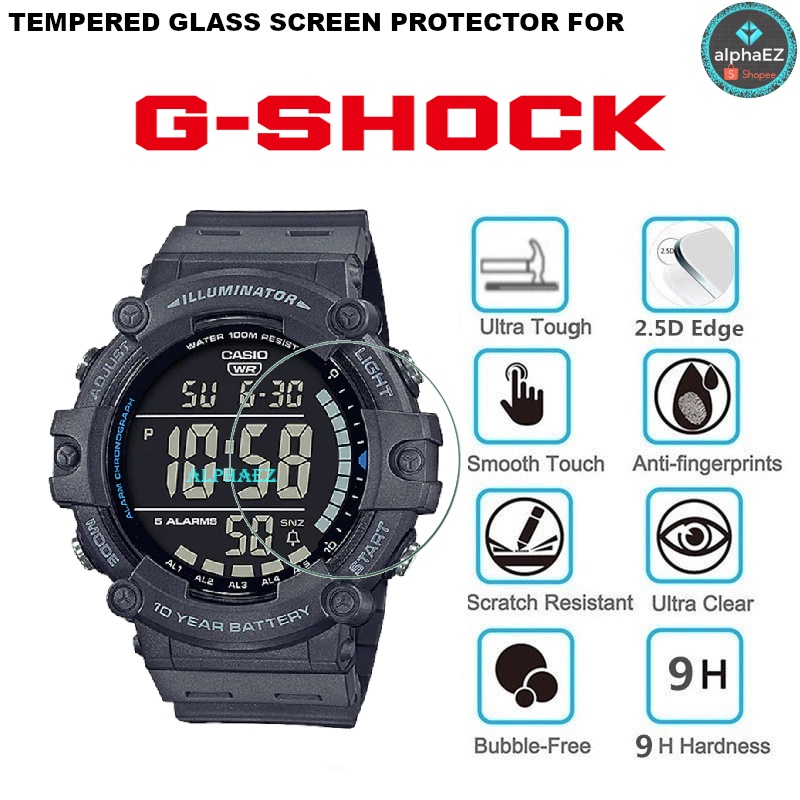 Casio AE-1500WH-8 Series 9H Watch Tempered Glass Screen Protector AE ...