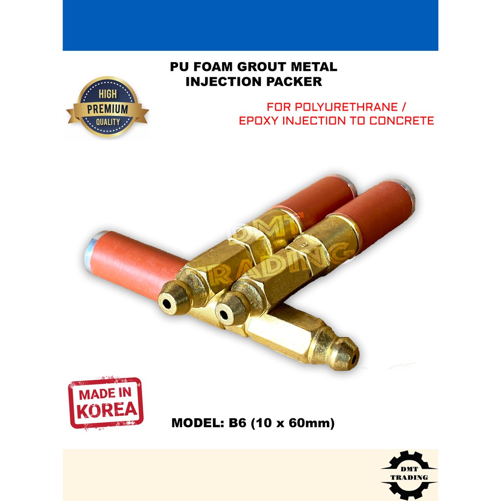 30pcs B6 Metal Packer for PU Foam Injection / Epoxy / Foam Grouting ...