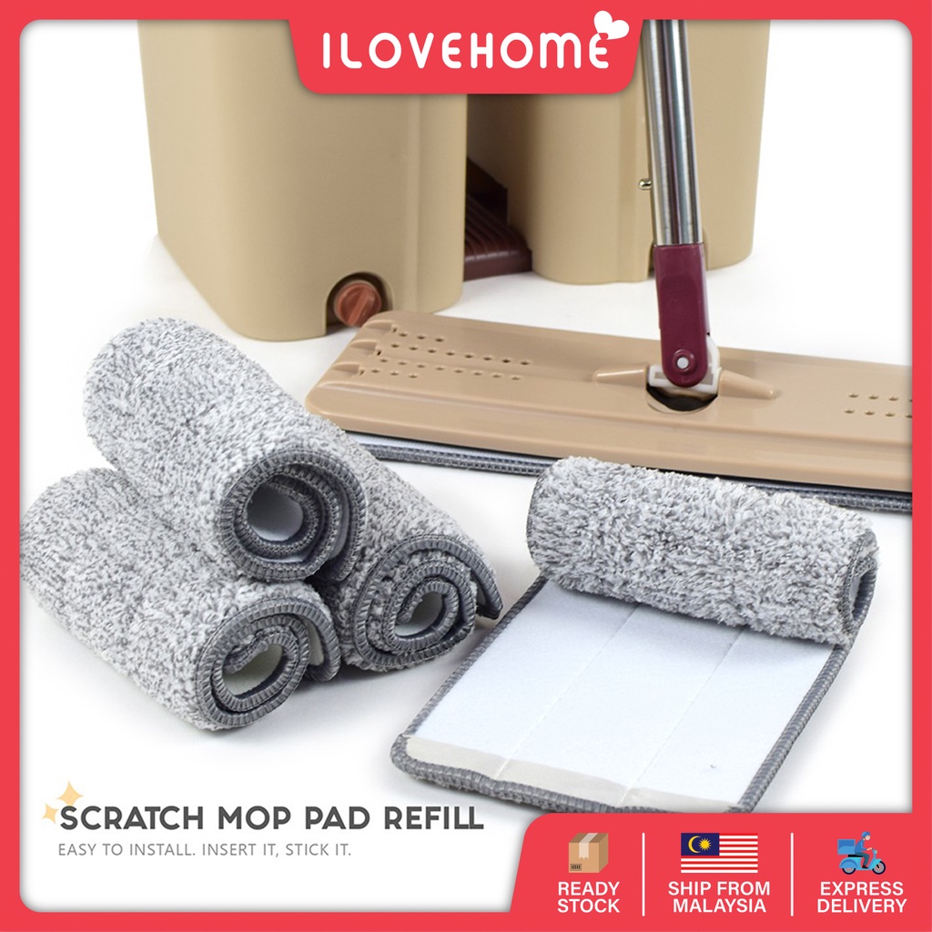 Scratch Mop Microfiber Mop Pad only Scratch Mop Pole Accessory Kain Mop ...