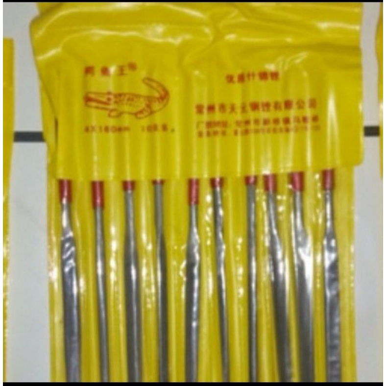 Crocodile stamp mini iron file file set 10 pcs 5 x 180mm | Shopee Malaysia