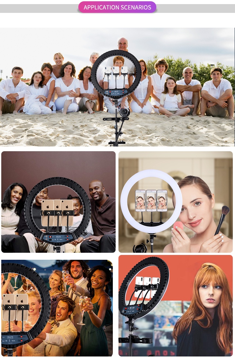 Multiple Size LED Ring Light for Live Streaming and YouTube Videos ...