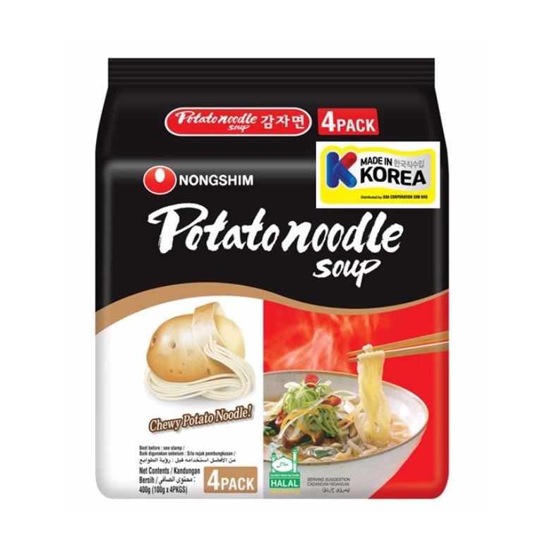 NONGSHIM KOREA POTATO RAMYUN SOUP NOODLE 4PACKS(HALAL) | Shopee Malaysia