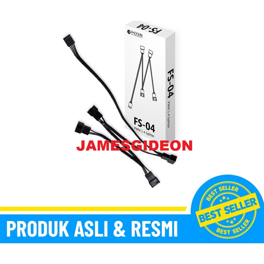 Idcooling ID-COOLING FS-04 FS04 PWM 1-4 Splitter Cable 100% ORIGINAL | Shopee Malaysia