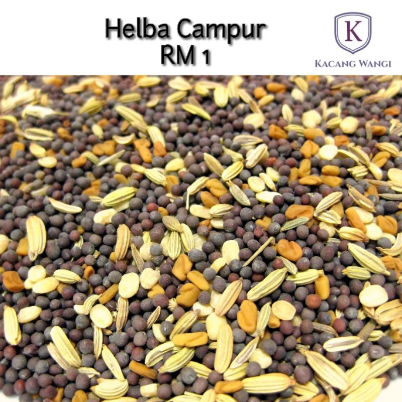 Helba Campur Rempah Mixed Halba (Biji Halba, Biji Sawi, Jintan Manis ...