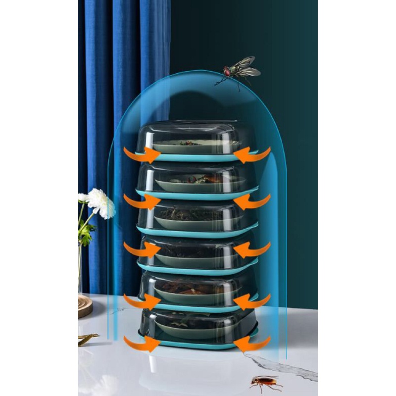 5 Tier Multipurpose Stackable Square Food Storage Serving Tray | Shopee ...