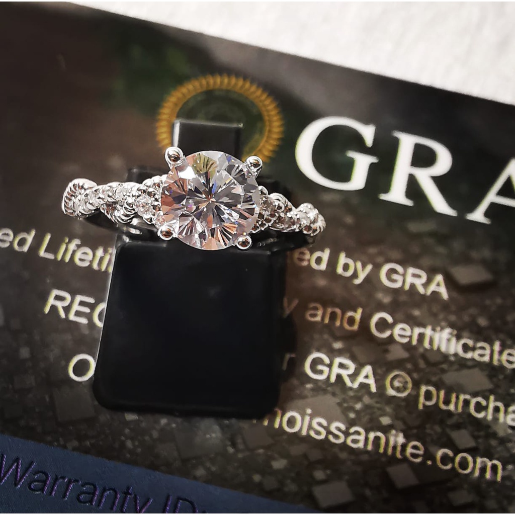 CINCIN MOISSANITE PUTIH ( WHITE MOISSANITE RING) | Shopee Malaysia