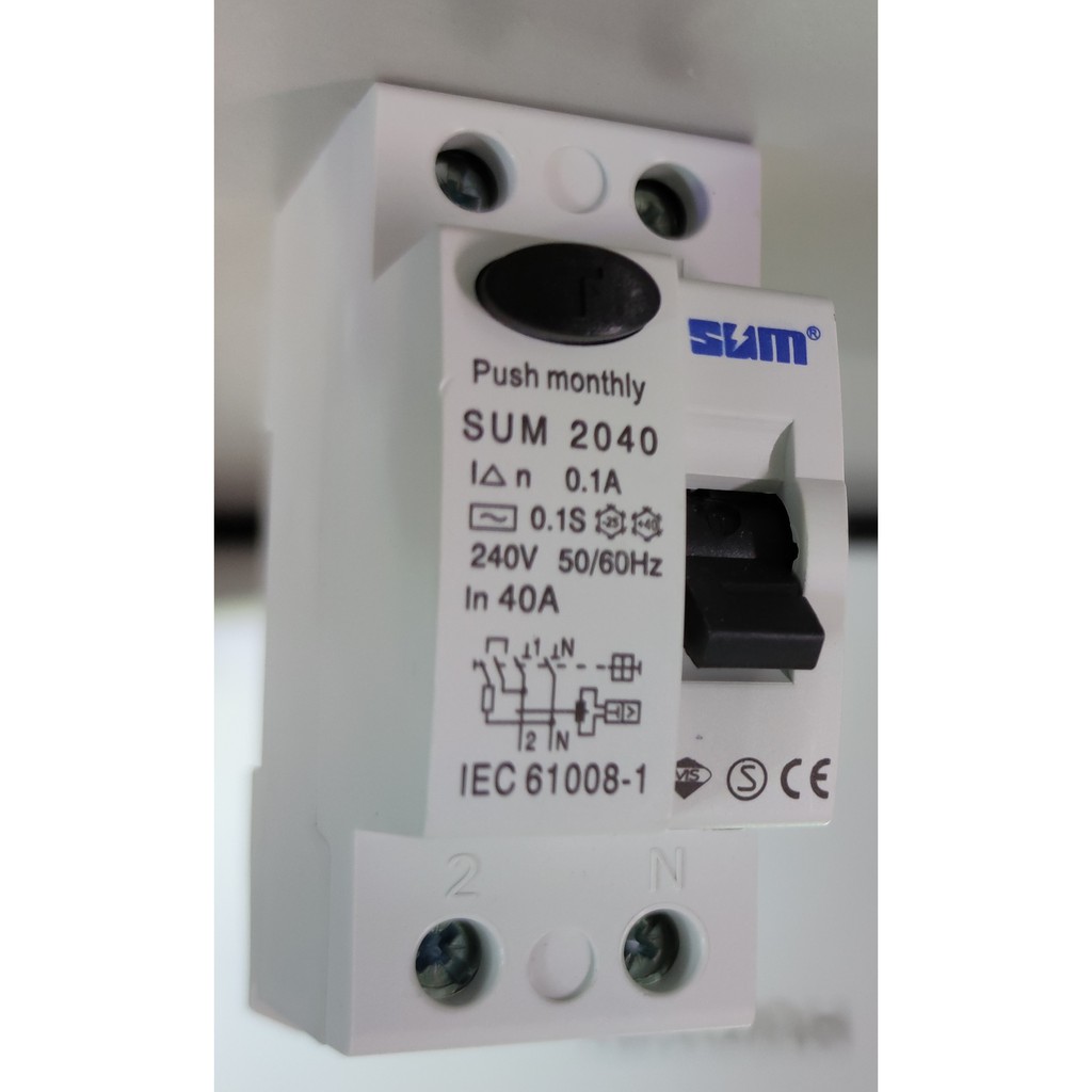 SUM RCCB /ELCB/ 40A / 63A / 100A / 2 POLE / 4 POLE / 30ma / 100ma / 6kA / RESIDUAL CURRENT ...