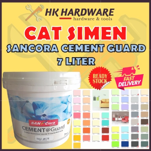 SANCORA CEMENT GUARD ECONOMICAL INTERIOR EXTERIOR WALL PAINT CAT SIMEN DINDING LUAR DALAM ...