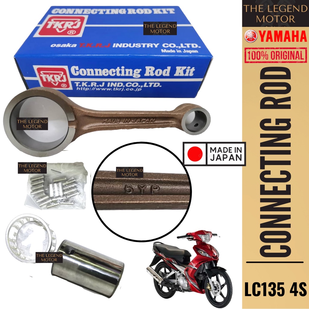 TKRJ Japan Connecting Rod 100% Original Yamaha RXZ Y125ZR LC135 Y15ZR ...