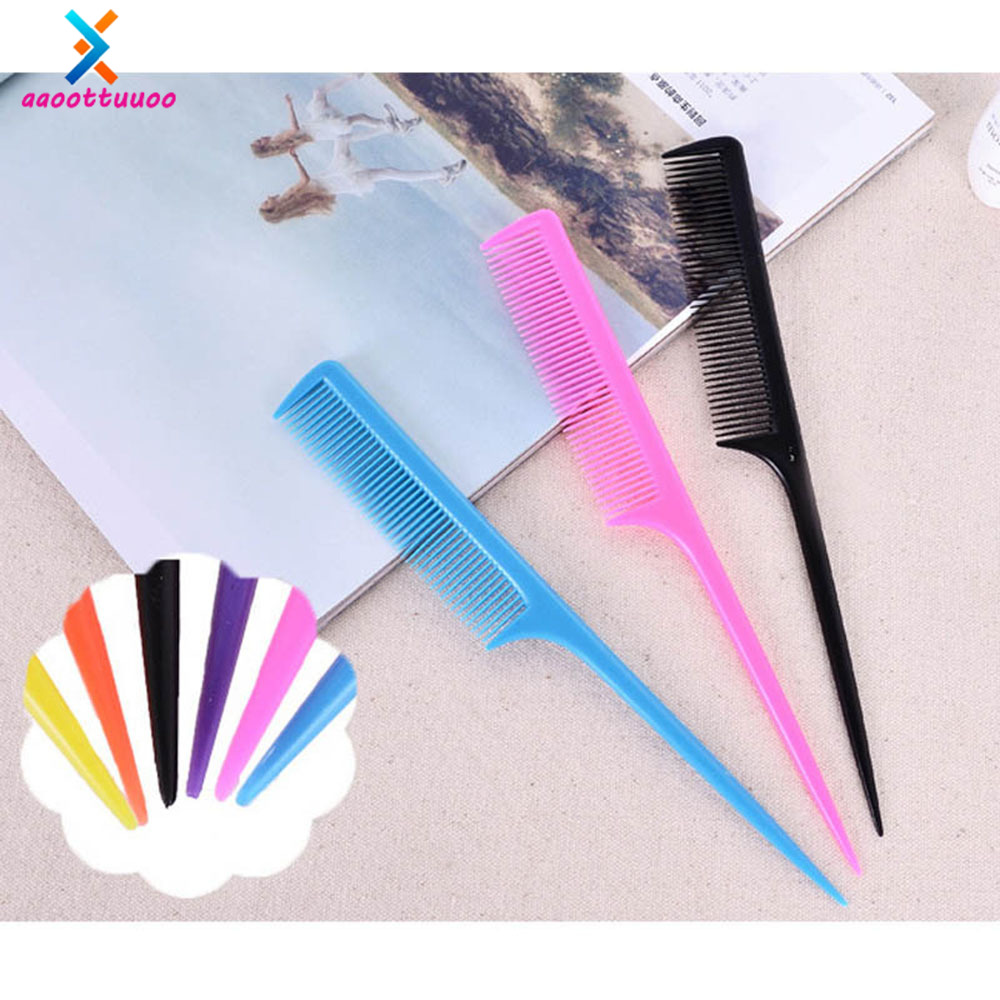 1Pcs Colorful Hair Pointed Tail Comb Hair Styling Combs Plastic Fine ...