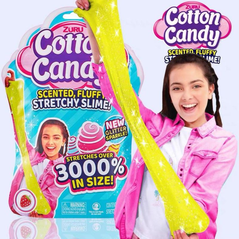 8657 ZURU COTTON CANDY SCENTED, FLUFFY STRETCHY SLIME | Shopee Malaysia