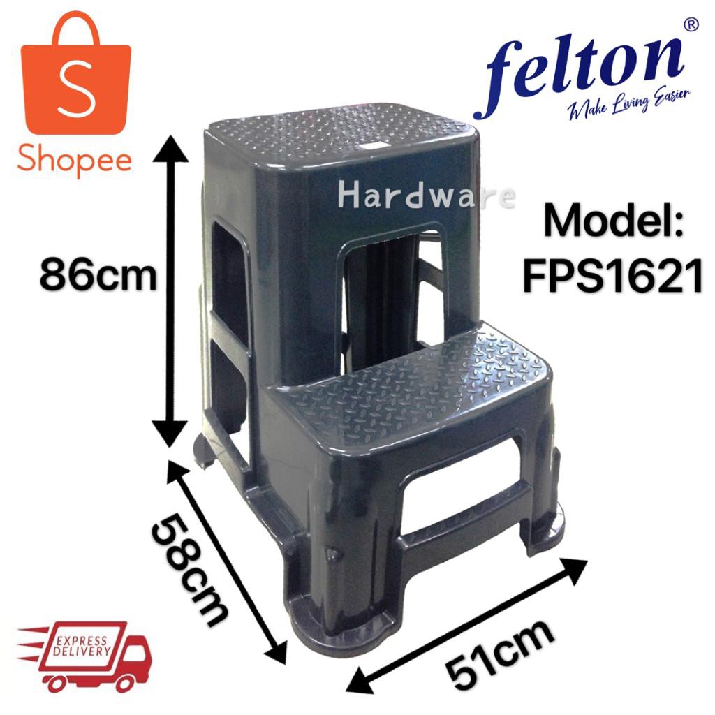 FELTON 3kg Heavy Duty Plastic Step Chair Ladder FPS 1621/Tangga Plastik ...