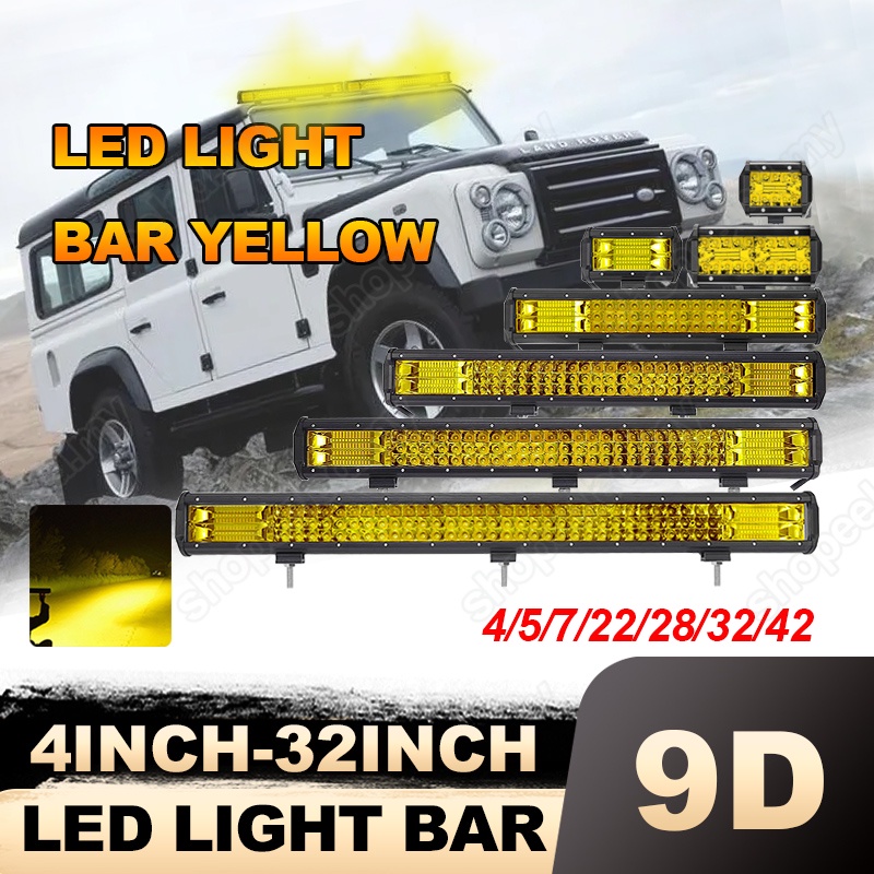 Led Light Bar Yellow Supers Bright Off-road 12V/24V/36V/48V/60V Vehicle ...