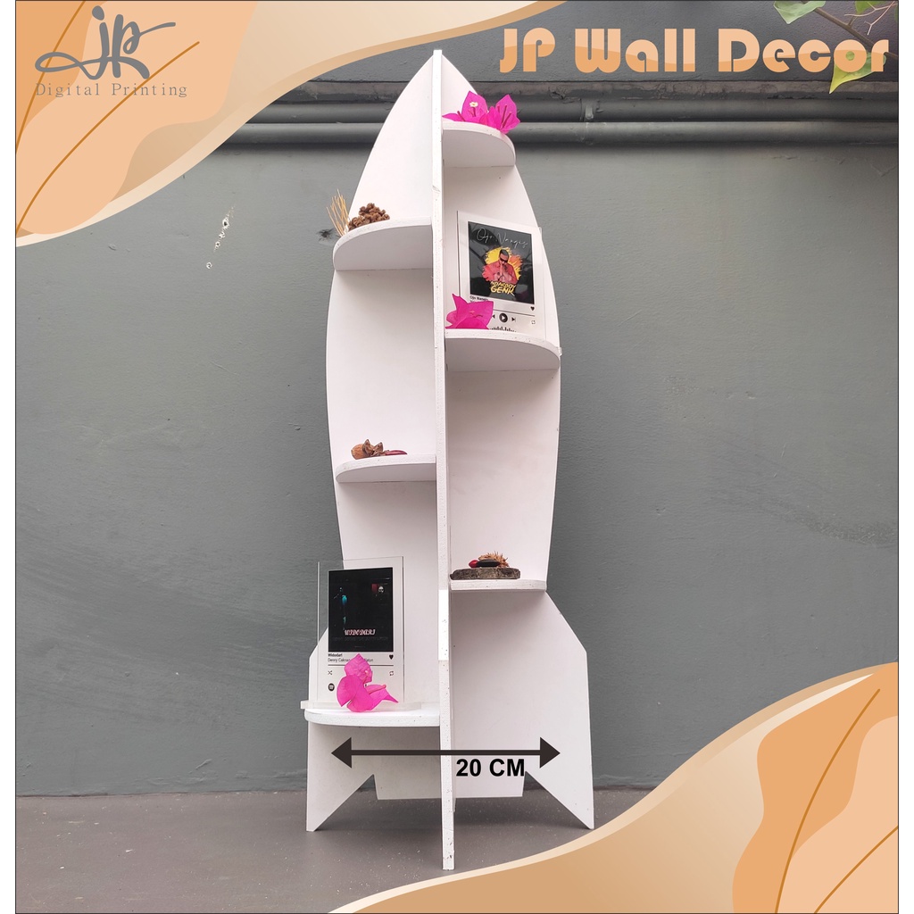 Corner Shelf 3-tier Shabby Vintage Rocket Model Wall Shelf | Shopee ...