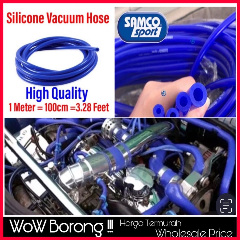 Samco Silicone Vacuum Hose 3mm 4mm 6mm 8mm 10mm (1meter =100cm=3kaki ) | Shopee Malaysia