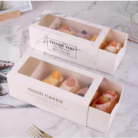 Donut Box Box Bomboloni Brownis Donut Cardboard Food Packaging 10pcs ...