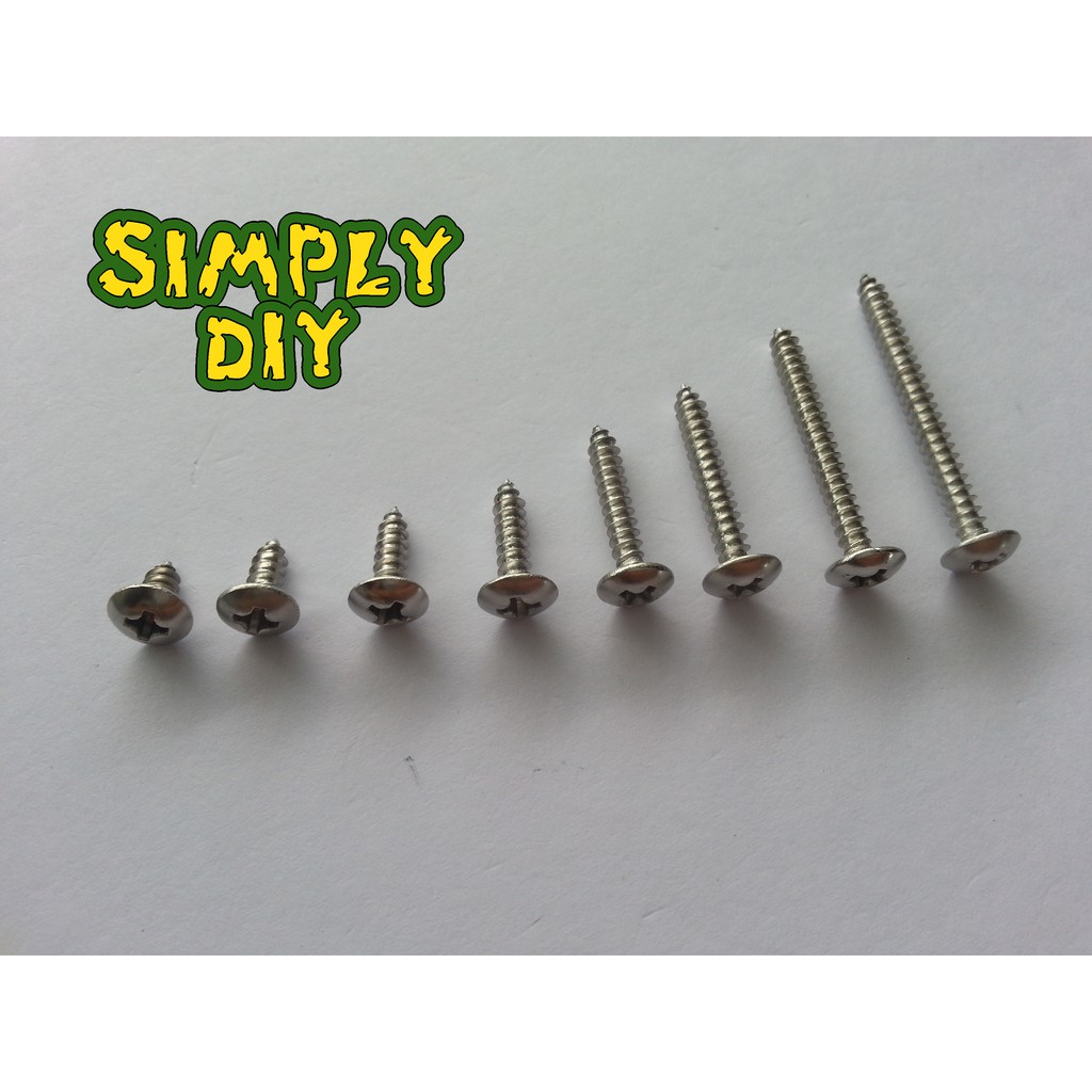 1pcs SS 304 Self-Tapping Truss Head Screw ±M3 x 6mm 8mm 10mm 12mm 16mm 20mm 25mm 30mm Stainless ...