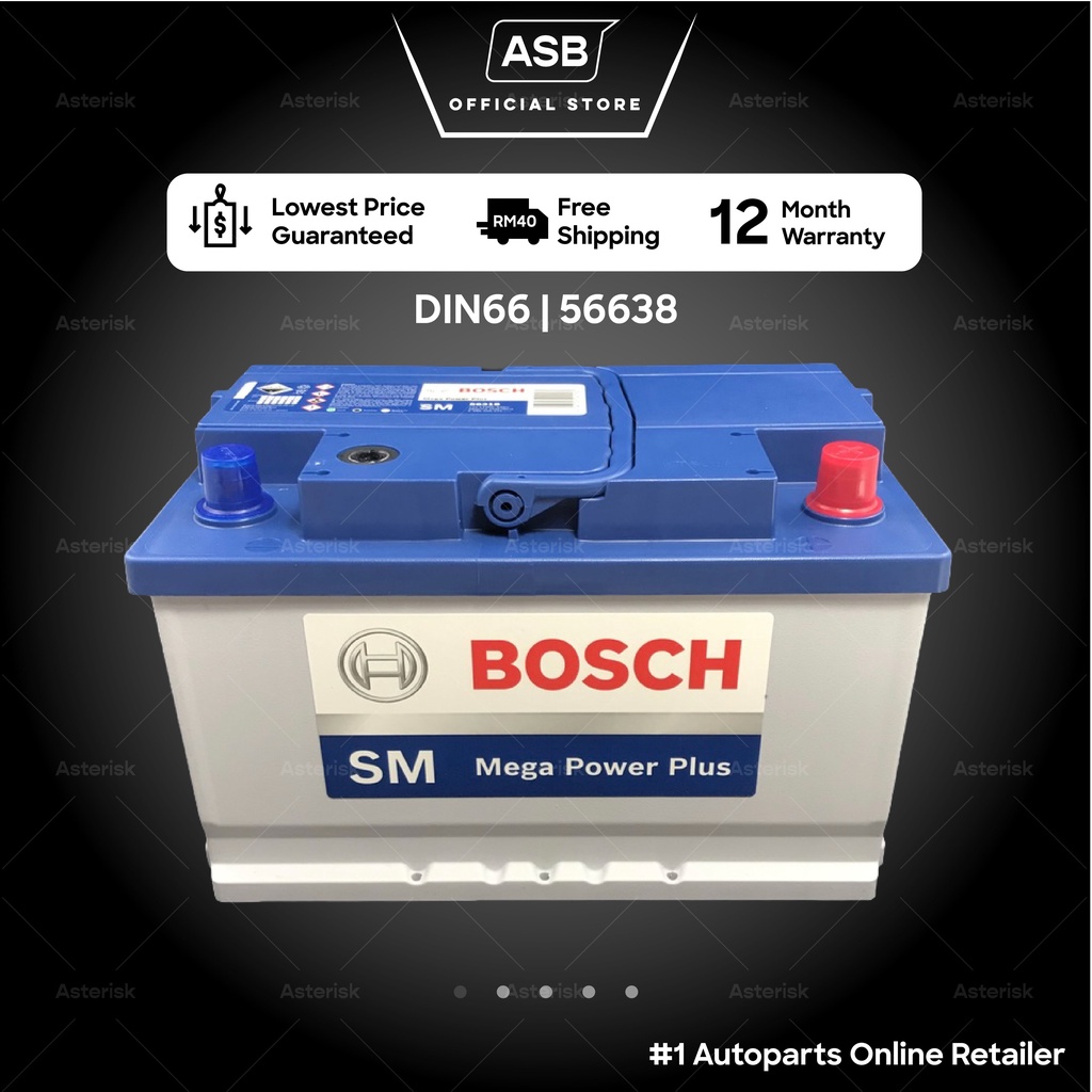 BOSCH DIN66 - LN3 - DIN66L - 56638 (MF) 66AH Car Battery For Proton X70 ...