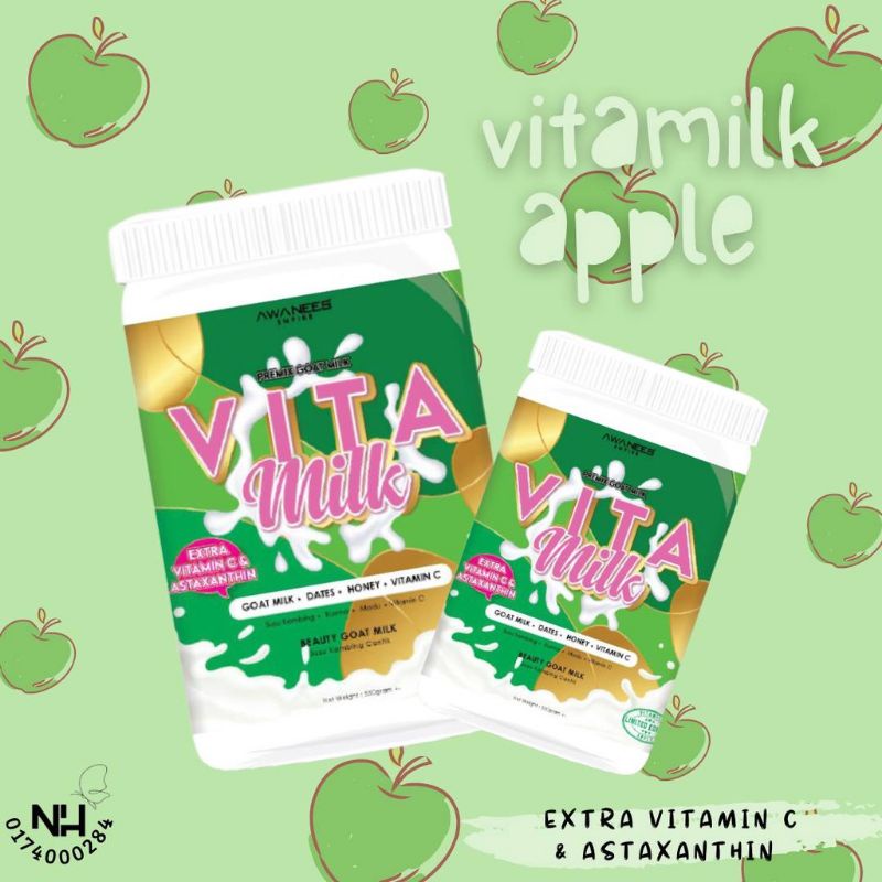 VITAMILK BOOSTER BY AWANESS GRAPE APPLE VANILLA COKLAT 550G/VITAMILK SUSU PUTIH/VITAMILK ...
