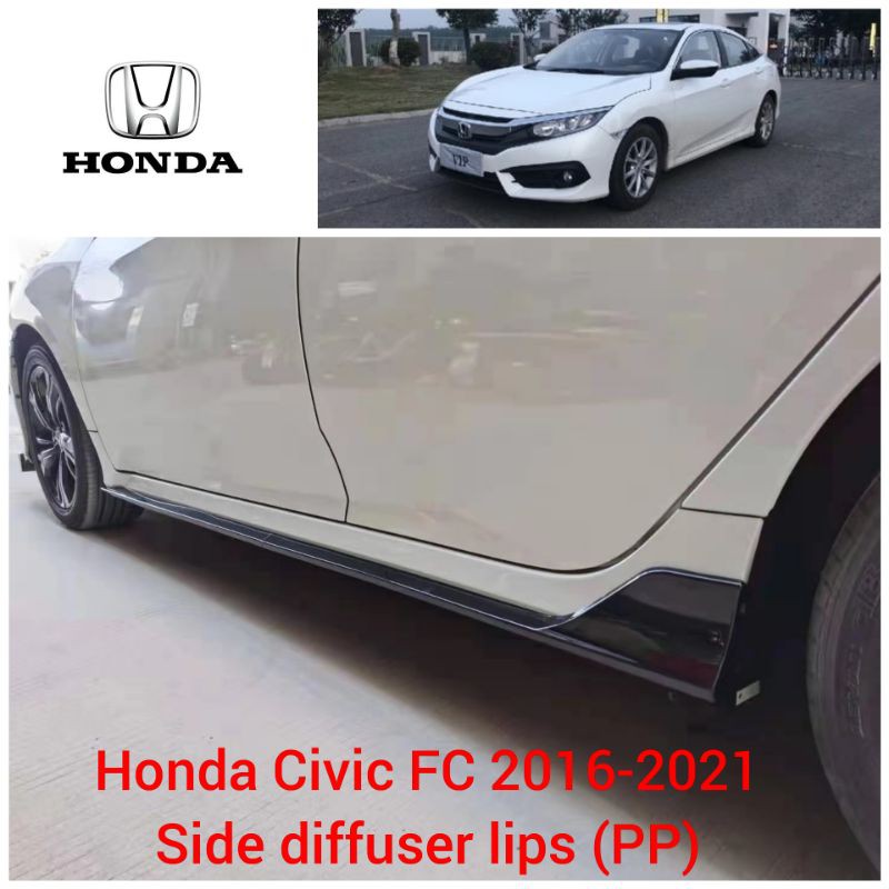 Honda Civic FC 2016-2021 Side Skirting Diffuser lip 4PCS (PP) difuser ...