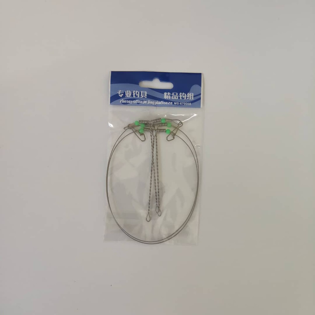 Pancing Perambut Steel 2, 3,4 ,5 Way Fishing Wire Rig Steel apollo ...