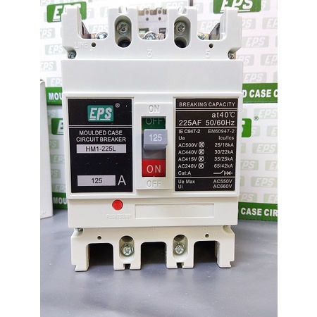 EPS HM1-100C 3 POLE 25KA MCCB EPS HM1-225L 3 POLE 25KA MCCB | Shopee ...