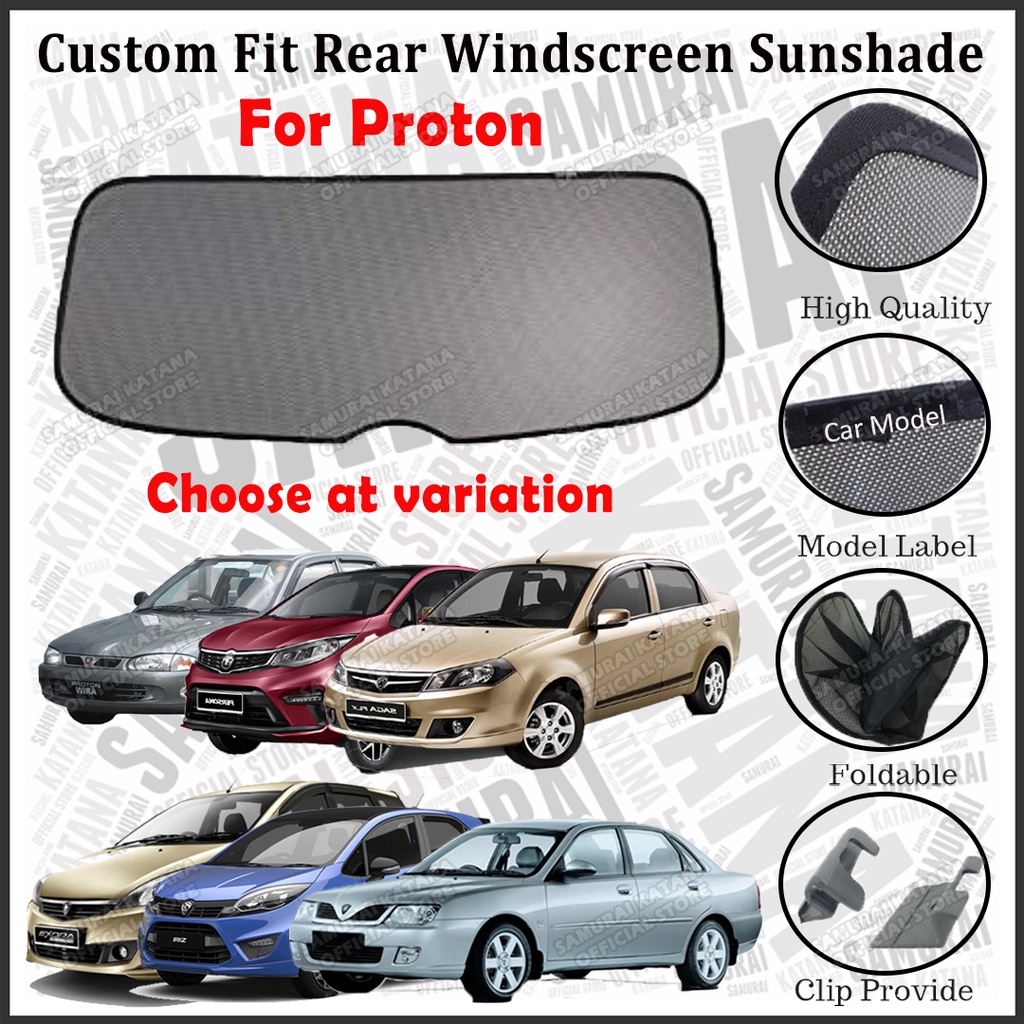 Rear Windscreen Car Sunshade Custom Fit Proton Waja Wira Exora Iriz ...