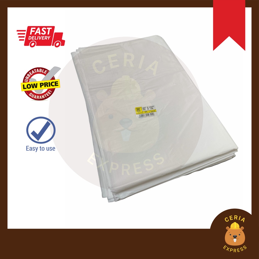 💥BORONG💥 Plastik Putih Alas Meja Kenduri/ Mengecat/ Tanaman/ Shell Out ...