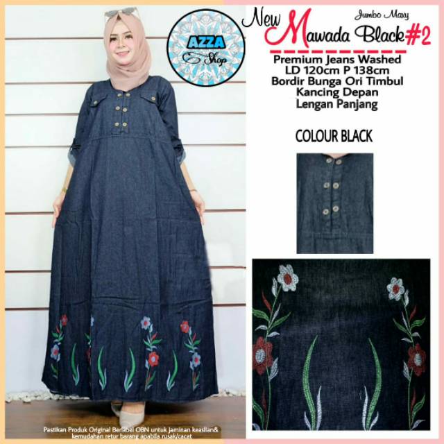 Mawada Black 2 Maxy Jeans Jumbo Dress Relaxing Jins Women 's Clothing ...
