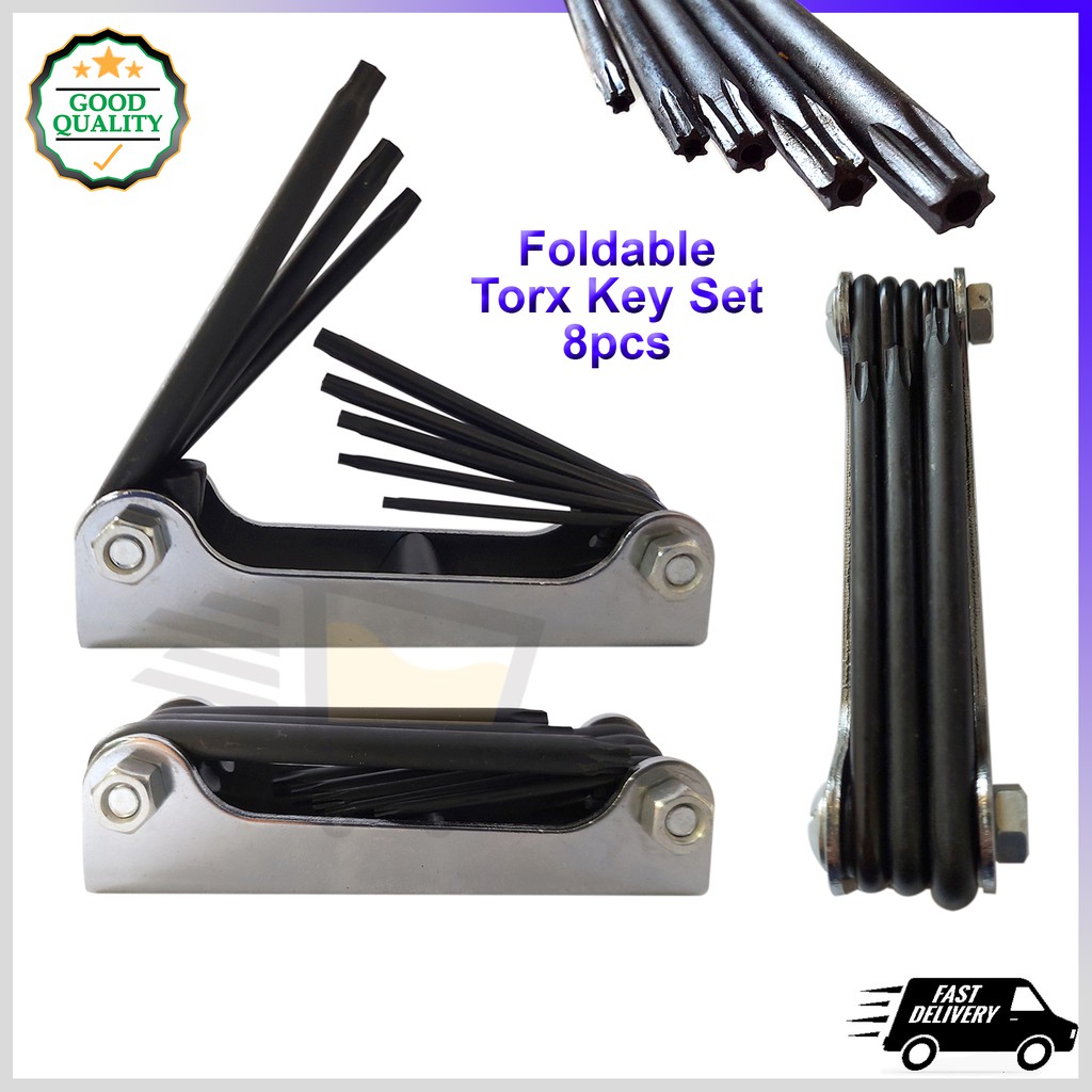 Foldable Torx Key Set / 6pt Star Allen Key / Allen Key Bunga / 六角扳手 ...